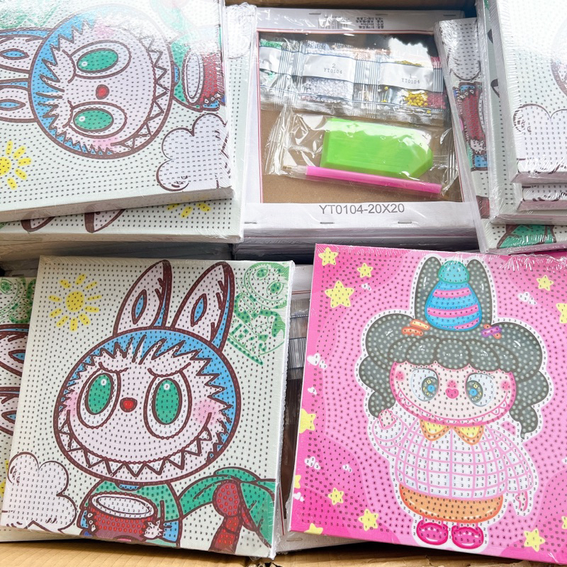 Wholesale 10 labubu diamond paintings 20x20 (10 different images ...