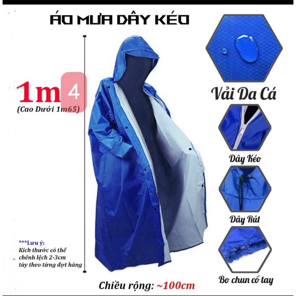 Super Durable Fish Skin Fabric Zipper Raincoat (Premium Goods Factory ...