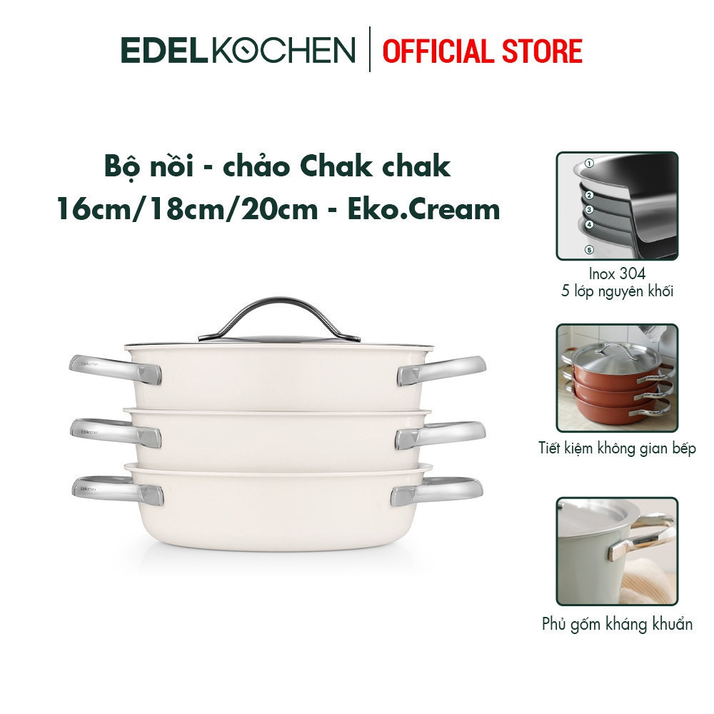 Edelkochen Chak Chak Collection 20cm premium solid 3-piece stainless ...