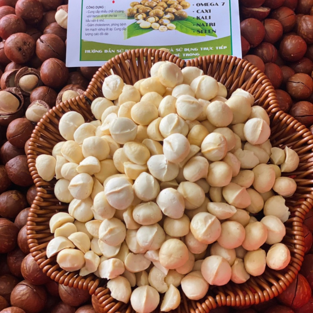 Lai Chau organic macadamia nuts, whole grade 1, dried from fresh macadamia nuts. Macadamia nuts ...