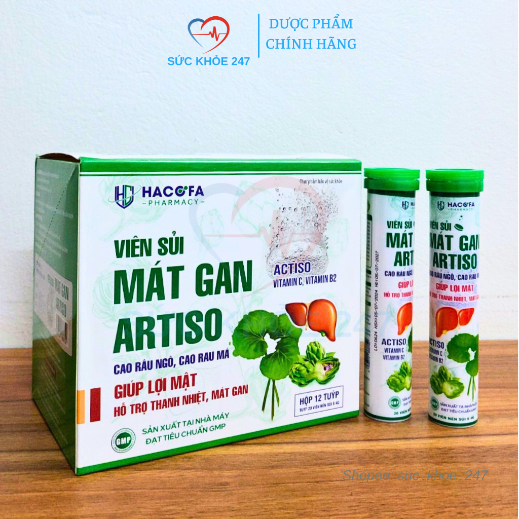 Artiso Liver Cooling Effervescent Tablets 20 Tablets/Tube - Corn Silk ...