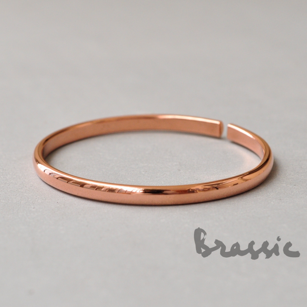 Pure red copper women's bracelet with slim, elegant shape, health ...