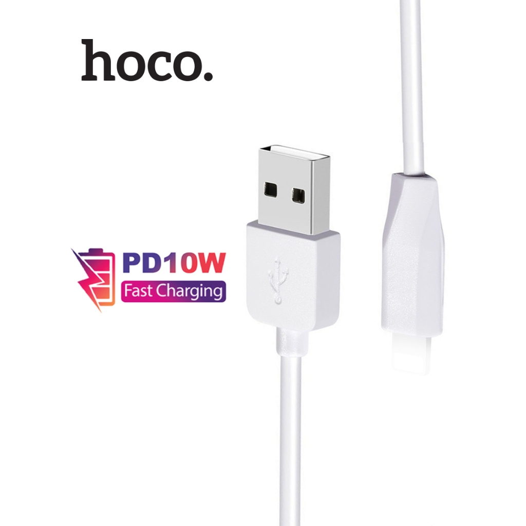 Combo of 2 Hoco X1 USB to IP 2.4A Charging Cables for iPhone 6/7/8/X ...
