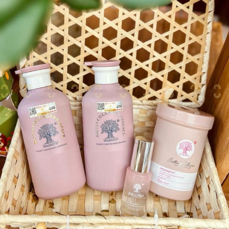 Biotin Collagen Essence Pink Perfume Shampoo and Conditioner Set ...