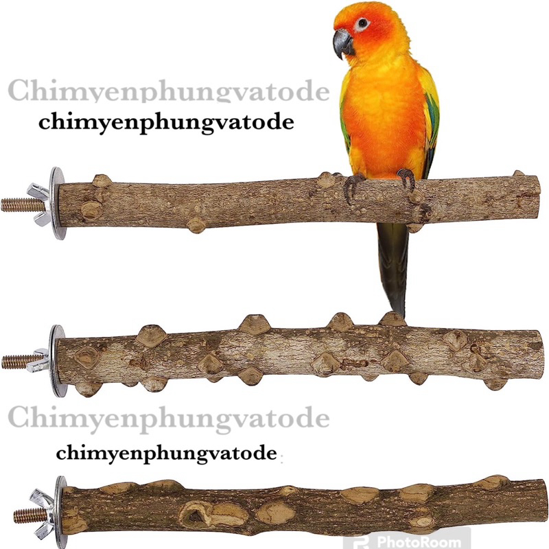 Natural wooden standing bridge attached to cages for Parrots and Pets ...