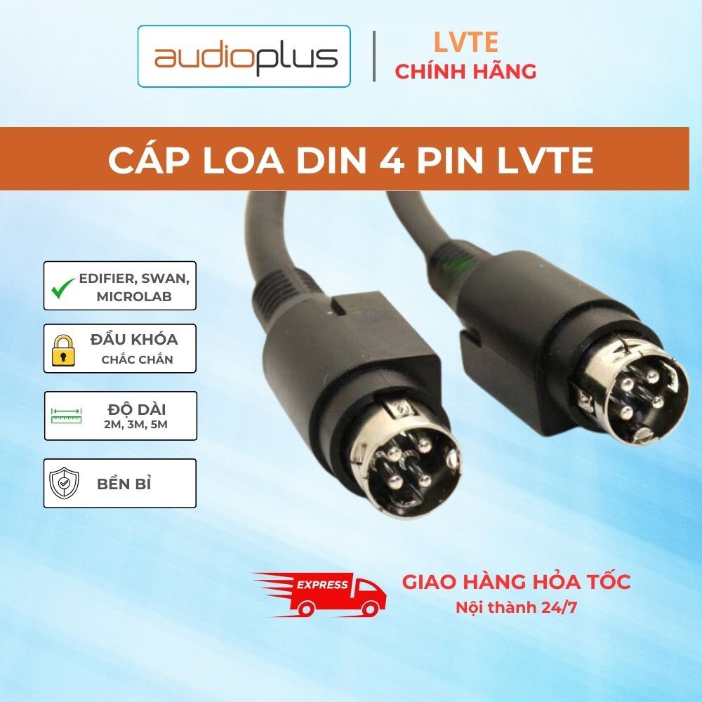 LVTE 4 pin din speaker cable for Edifier, Hivi Swan, Microlab | Shopee ...