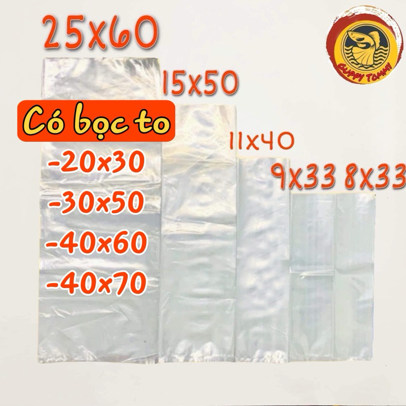 Bags for guppy and betta aquarium fish 9×33 and 15×50 (And other sizes ...