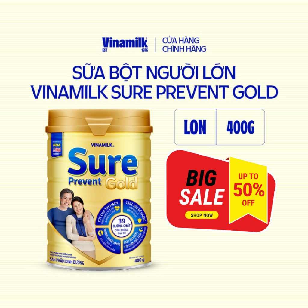Sure Prevent Powdered Milk 400g - Vinamilk Powdered Milk for the ...