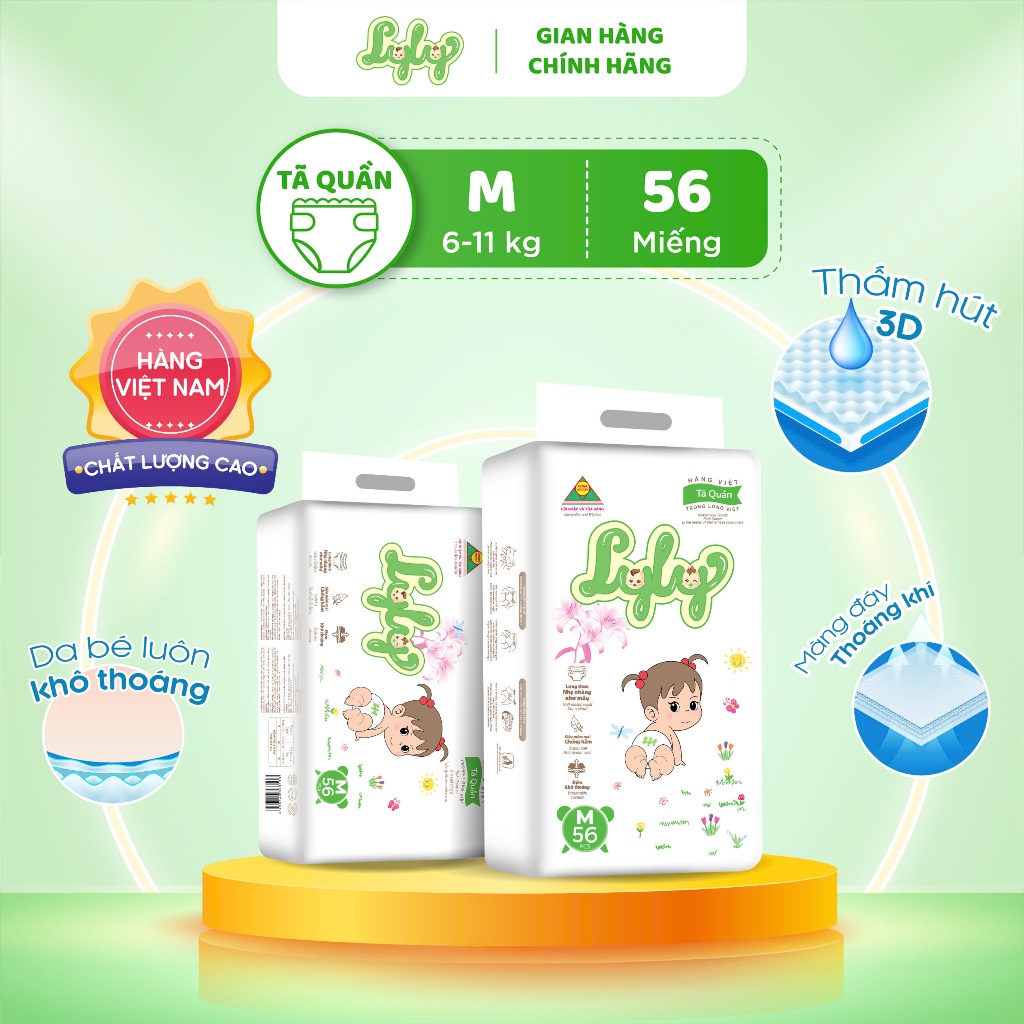 Lyly Diapers and Pants - Vietnamese brand, double spill-proof membrane ...