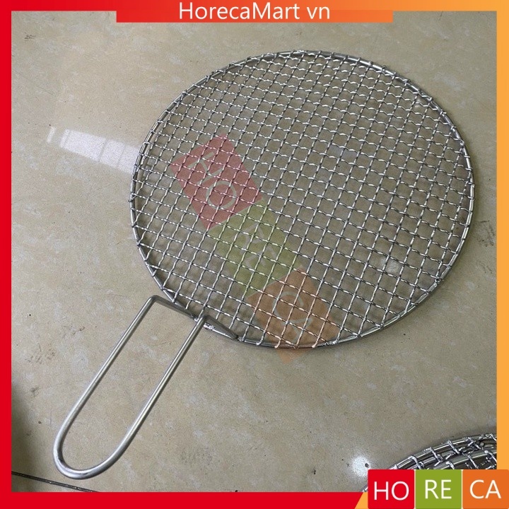 304 stainless steel BBQ round grill, size 30cm, 1.8 mm thick, seafood ...