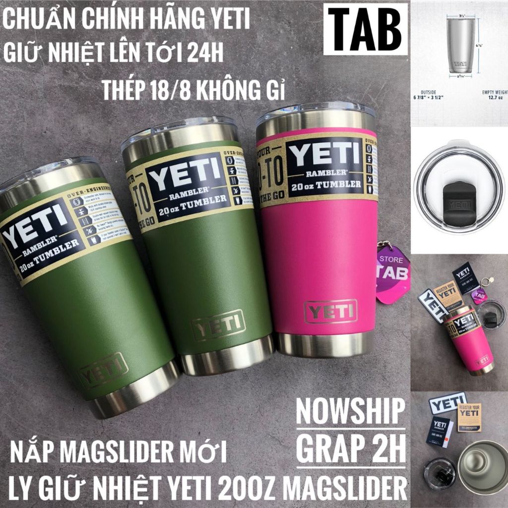 Yeti Rambler 20oz Tumbler with Magslider Lid Newest 2021 - Genuine Yeti ...