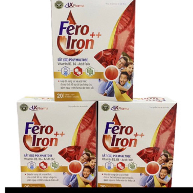Fero Iron ++ Iron Tubes Support Blood Supplement, Iron Deficiency, box ...