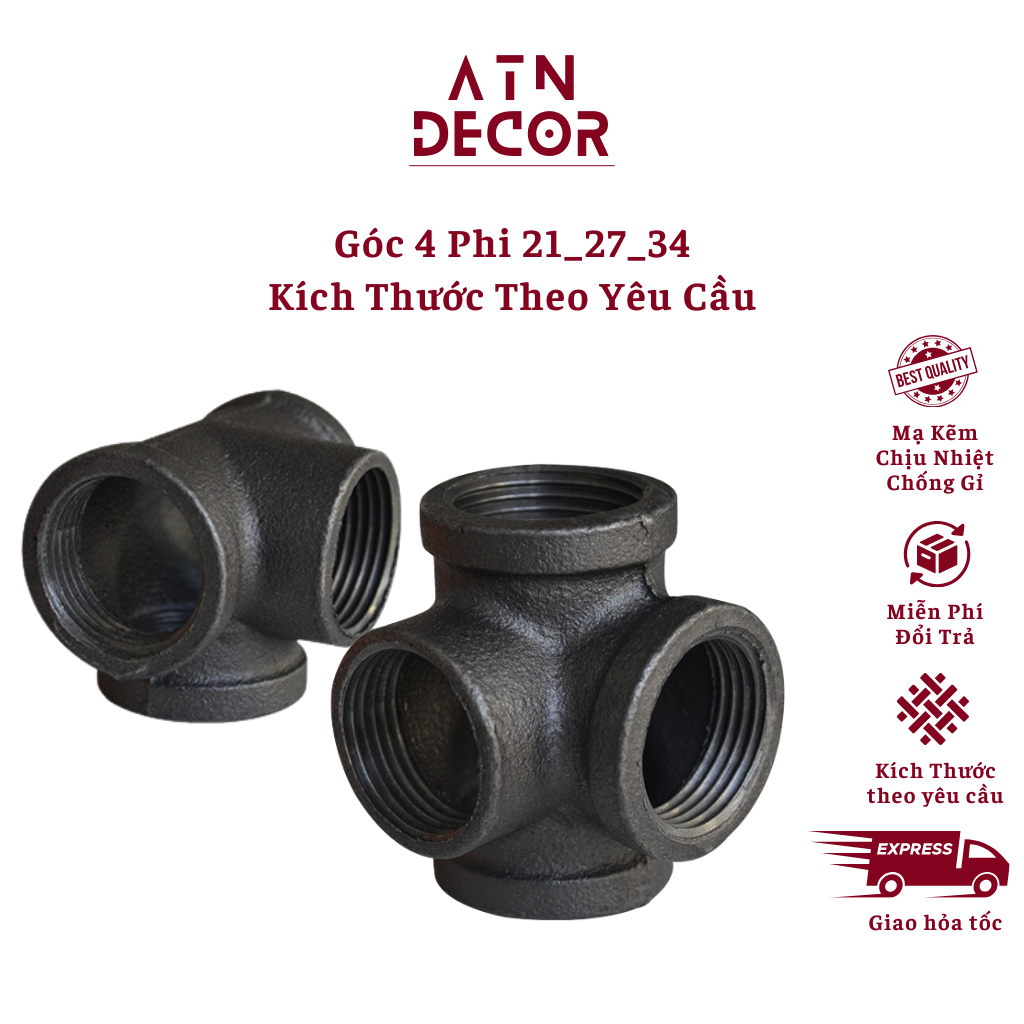 4-way connection angle with anti-rust galvanized internal thread 21 27 ...