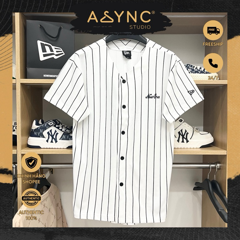 (Auth) New Era Cap Baseball Striped Jersey White Plaid | Code: 12485638 ...