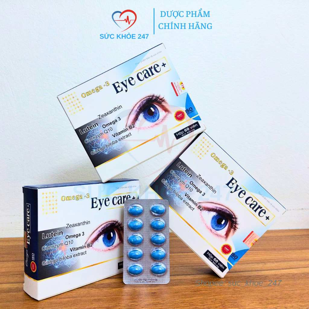 Omega-3 EYE CARE+ 60 Tablets/Box - EYE Supplement, Poor Vision, EYE ...