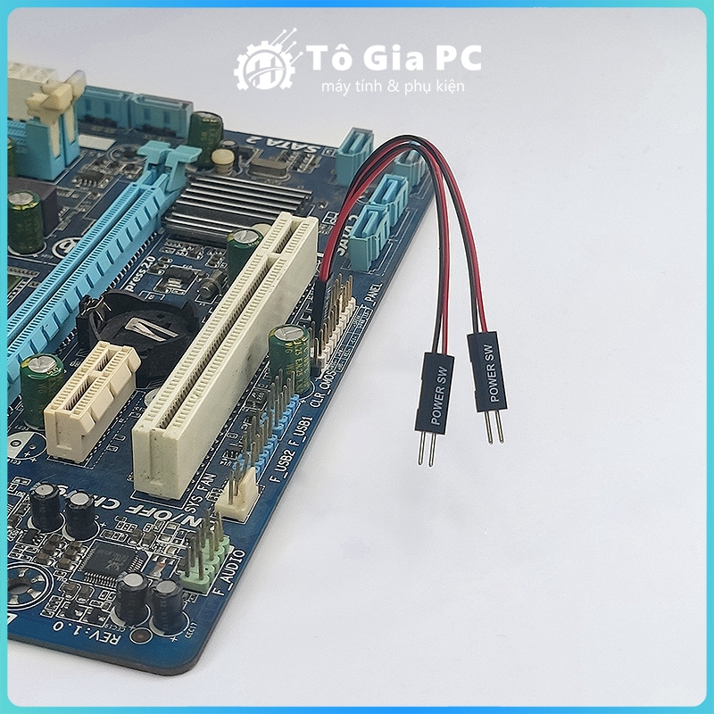 Power SW cable splits PC POWER button 1 into 2 desktop switches with ...