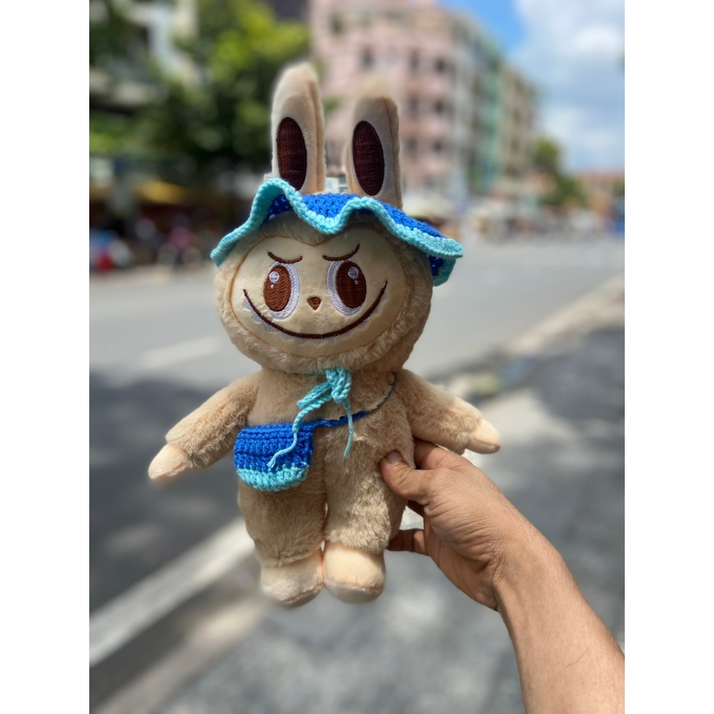 Labubu teddy bear 35 cm, handmade shop's own knitting.Labubu color ...