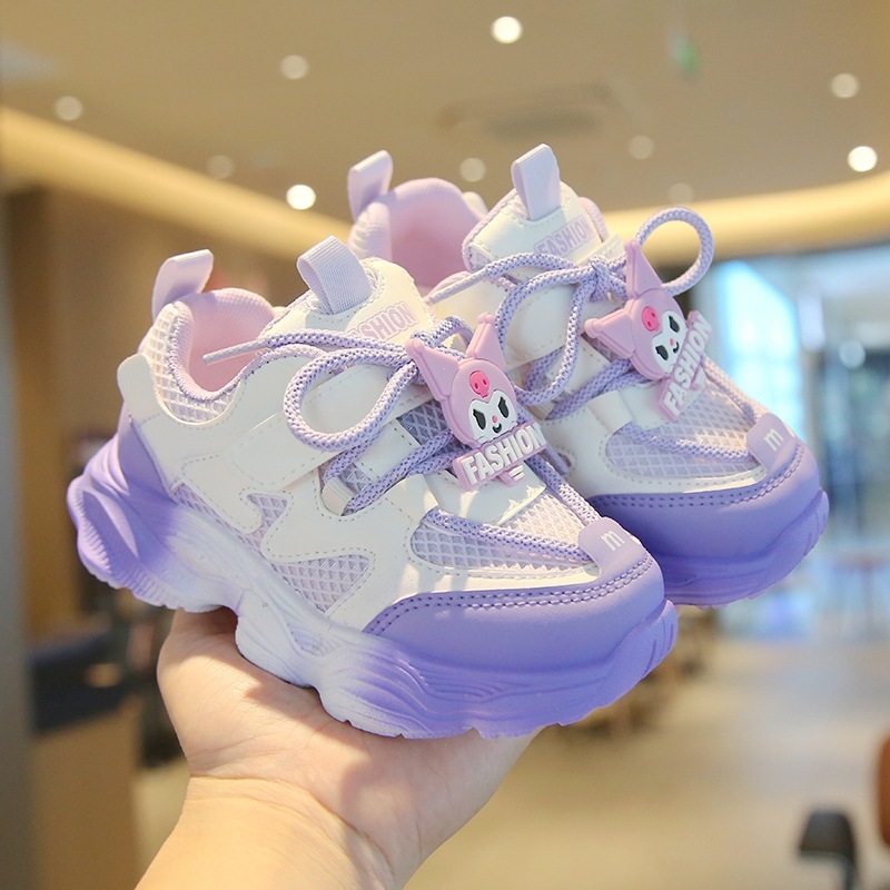 (TX667) Kuromi Sneakers for Girls 2-12 Years Old Super Soft ...