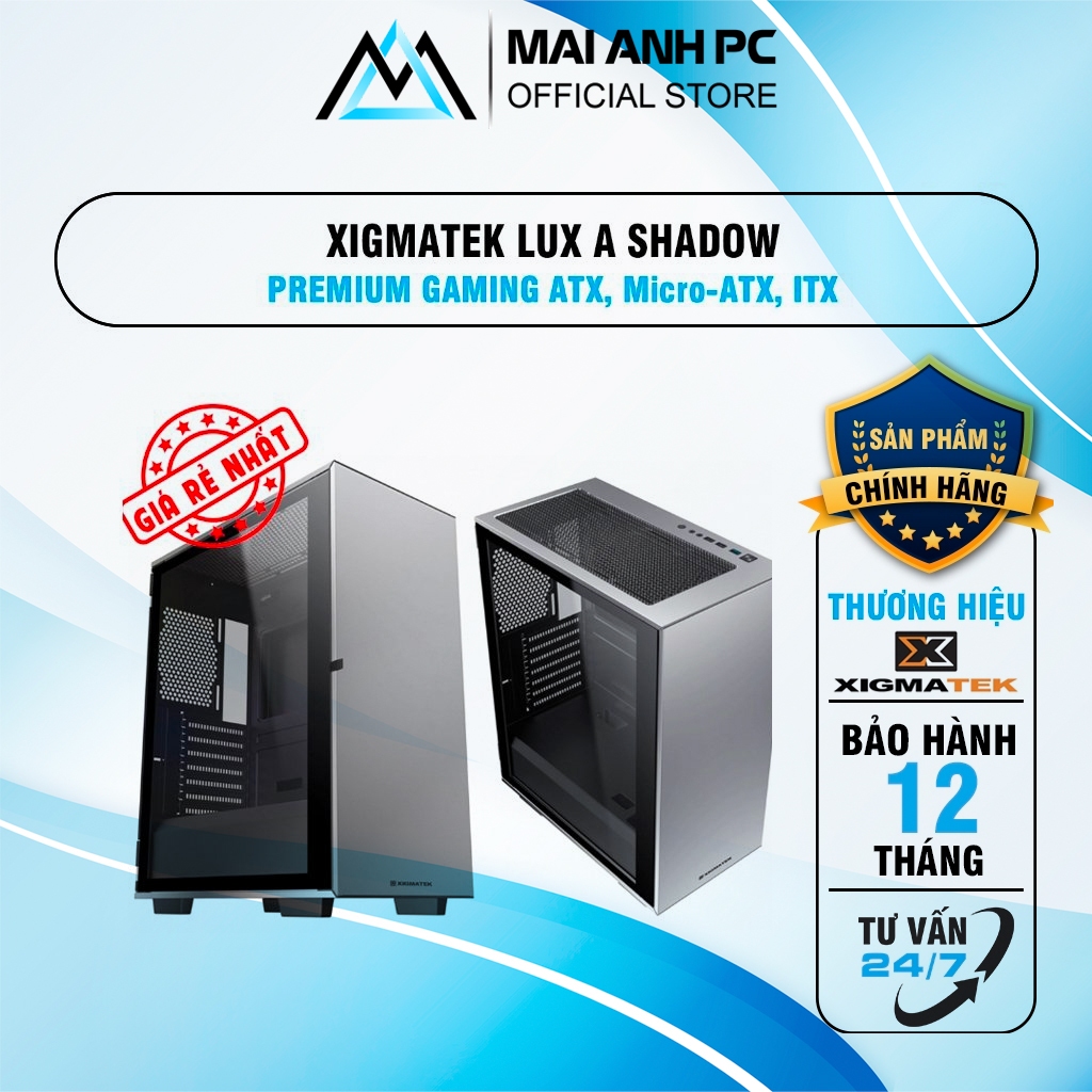 Case XIGMATEK LUX A SHADOW (MID TOWER / Black) | Shopee Singapore