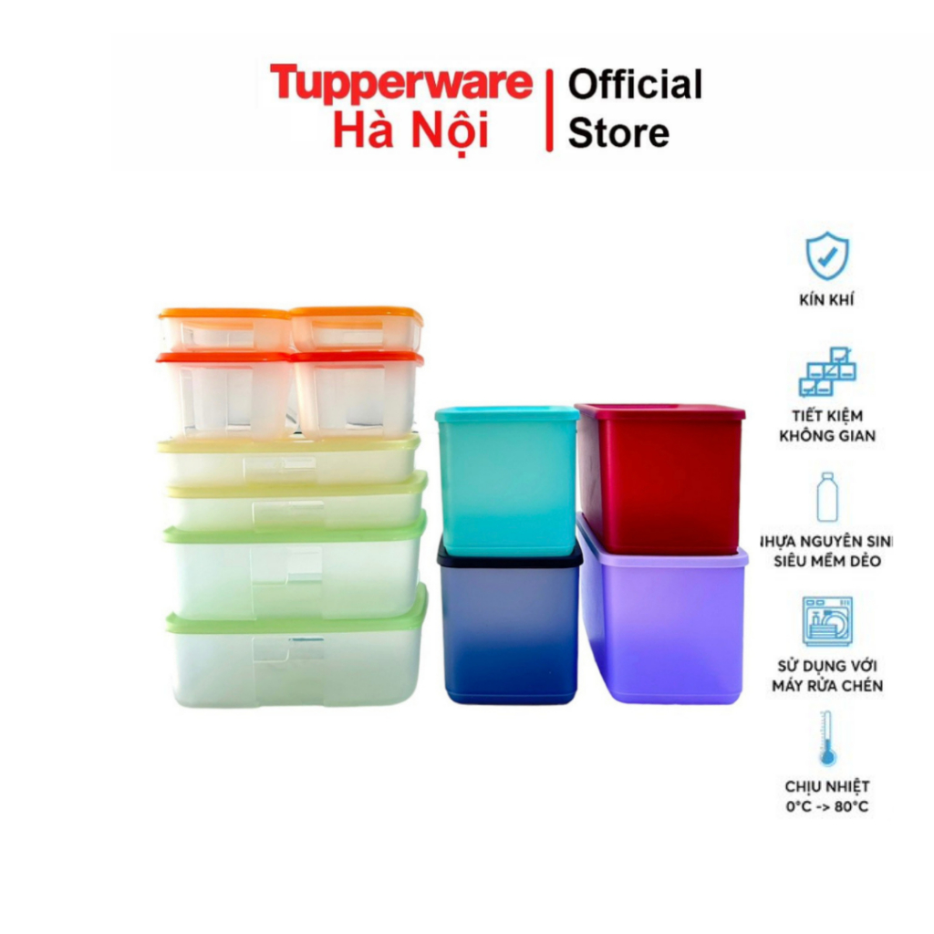 Tupperware Colorful Funtastic Four freezer and cooler box set (12 boxes ...
