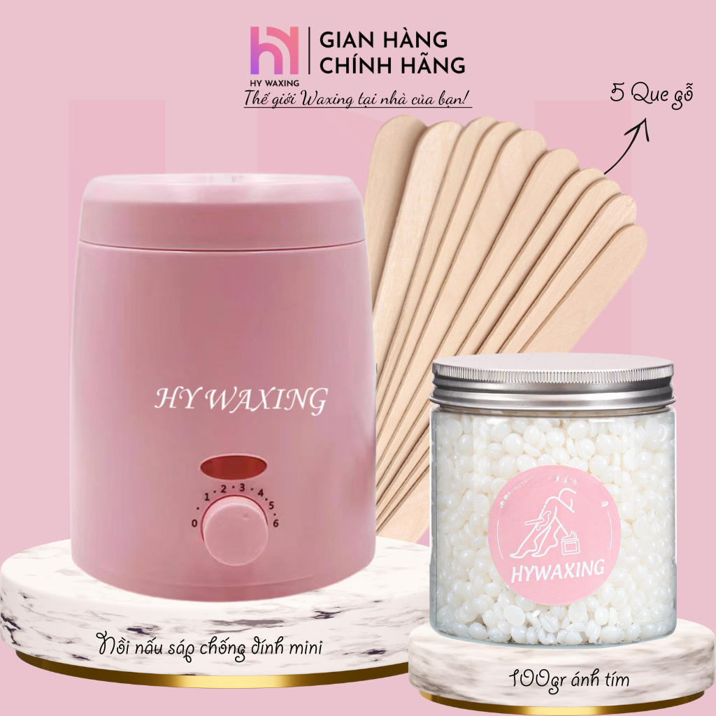 [FREE SILICON CUP] Combo 100gr Premium Purple Wax + Mini HY WAXING Non ...