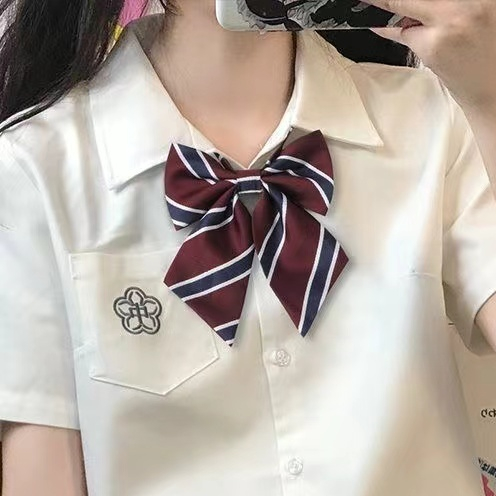 Yearbook bow tie - School uniform with dynamic diagonal pattern ...