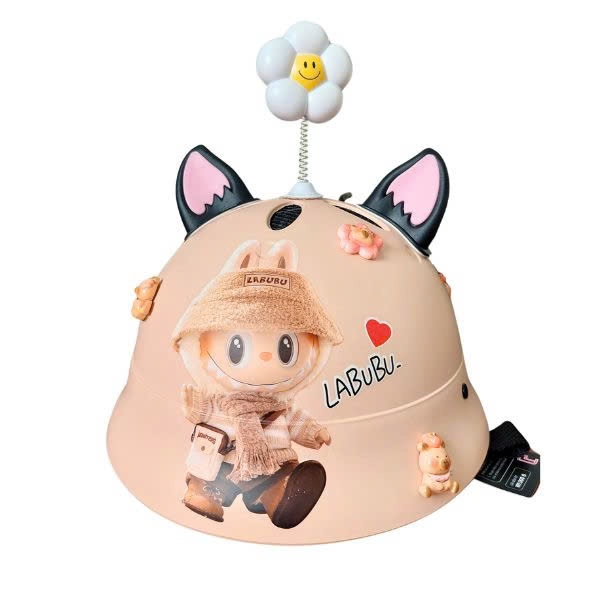 Extremely hot Labubu Capybara round brim Helmet 2 SIZES LARGE AND SMALL ...