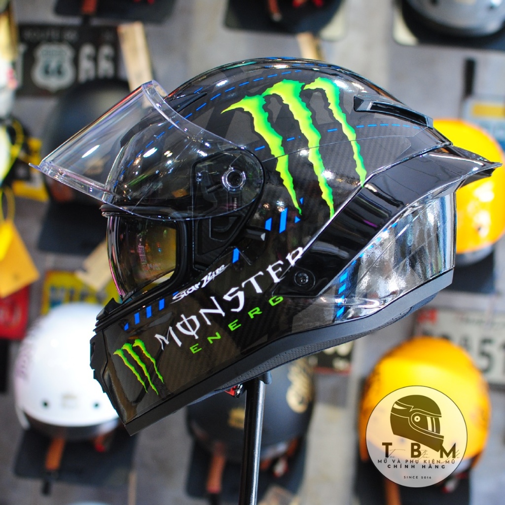 Fullface ROC 03 SHARK_MONSTER helmet equipped with 2 glasses (new 2024 ...