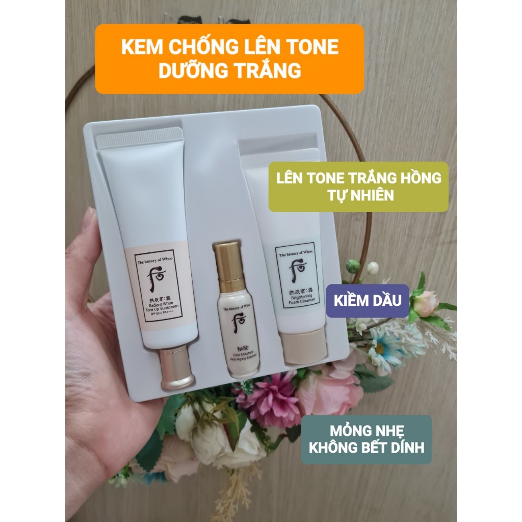 Whoo Radiant White tone Up sunscreen for whitening and tone enhancement ...