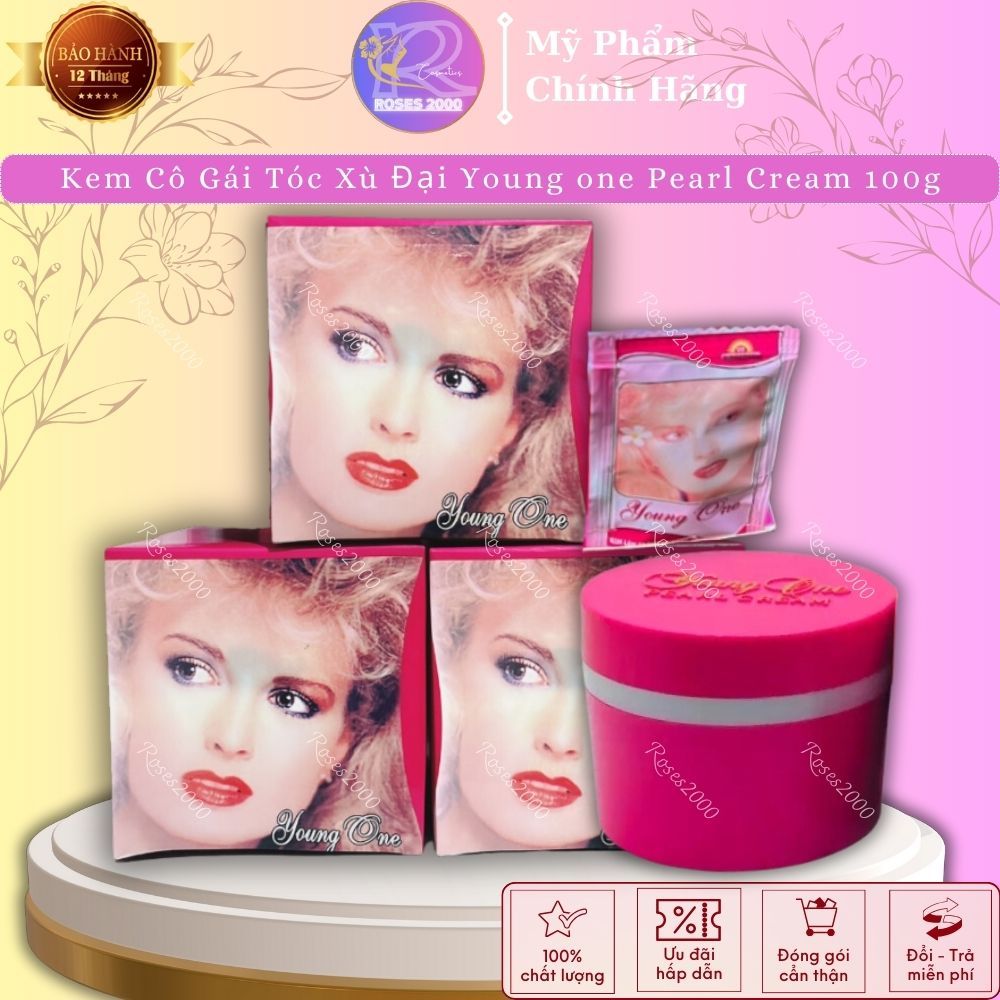 Young one Pearl Cream Ruffled Hair Girl Cream 100g (With Lotion Package ...