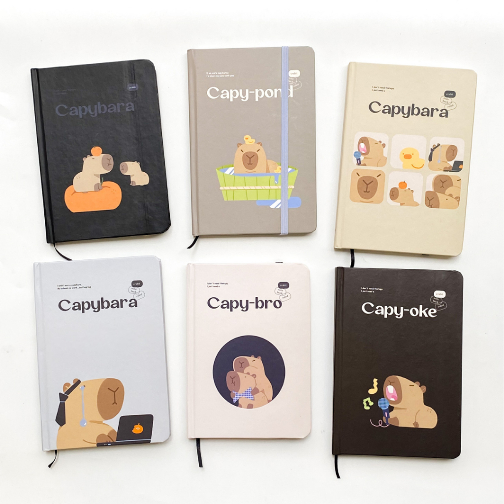 Cute Capybara horizontal notebook Crabit mini pocket notebook | Shopee ...