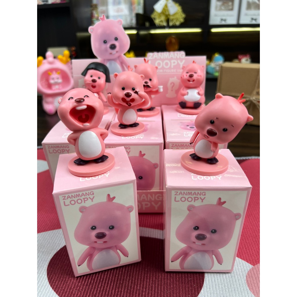 (Version 2) Blind box Set of 6 cartoon character models Loopy Beaver ...
