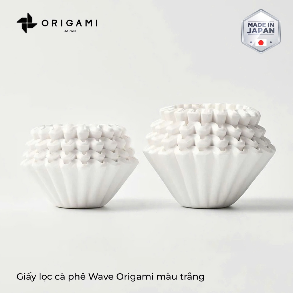 [ORIGAMI Japan] Wave 50 sheets circular filter paper for kalita 155 185 ...