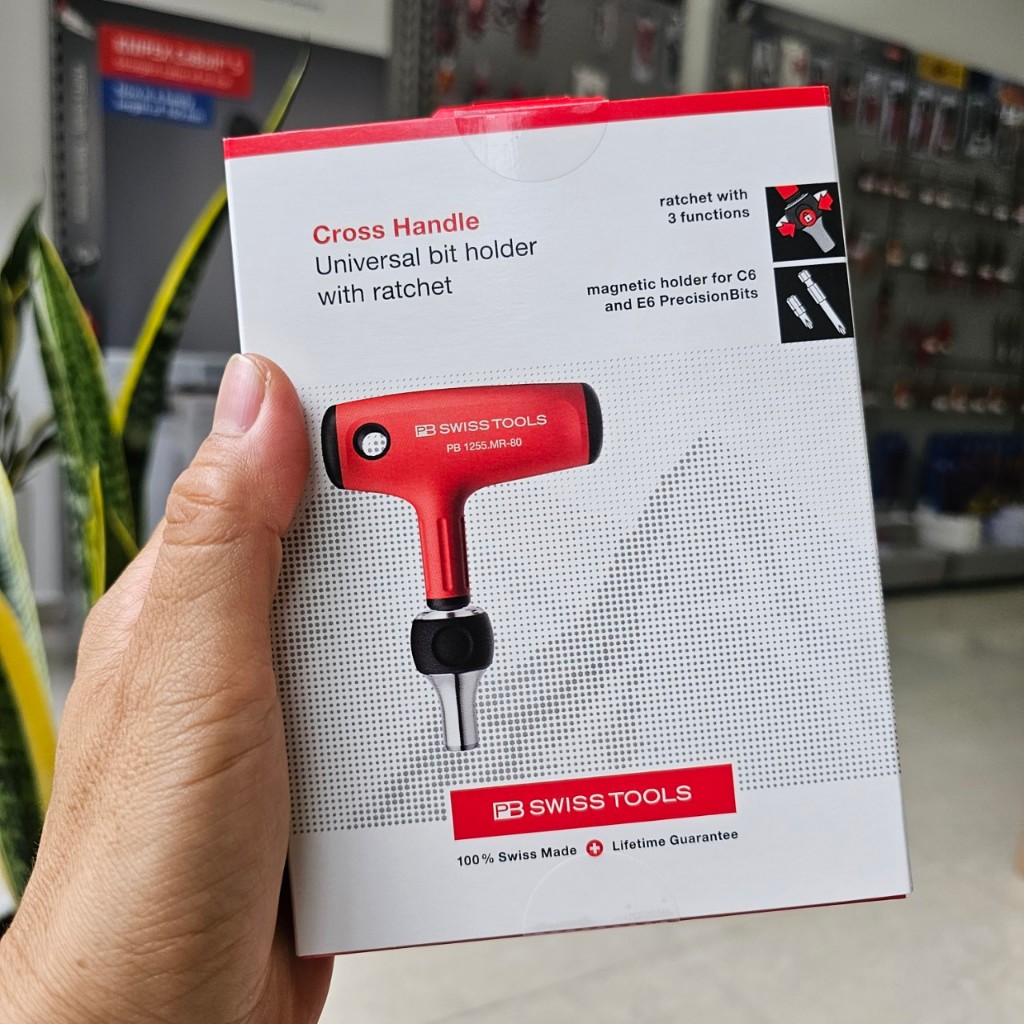 Pb Swiss Tools 1255.Mr-80 CBB Reversible T-Bar Screwdriver Ratchet ...