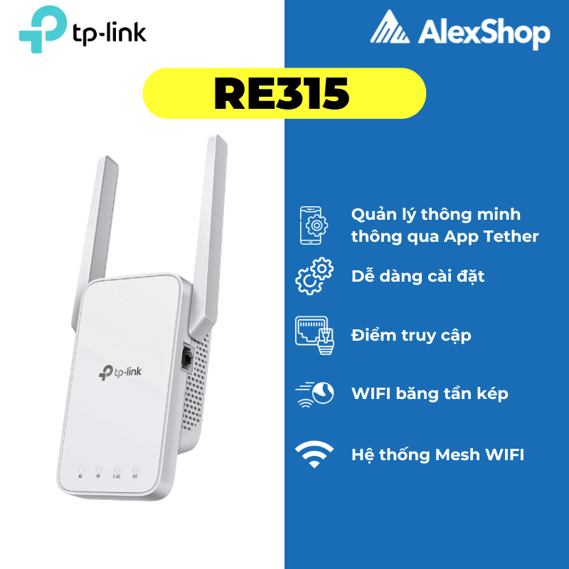 RE315 - TP-Link RE315 AC1200 One Mesh Wave Extender - Genuine | Shopee ...