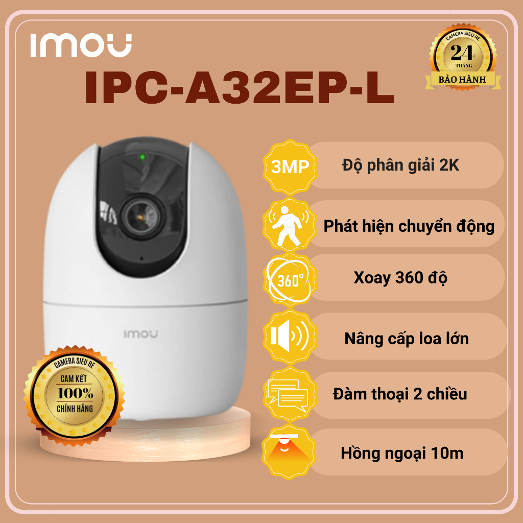 IMOU indoor wifi Camera A32EP 360 degree rotation, 2-way conversation ...