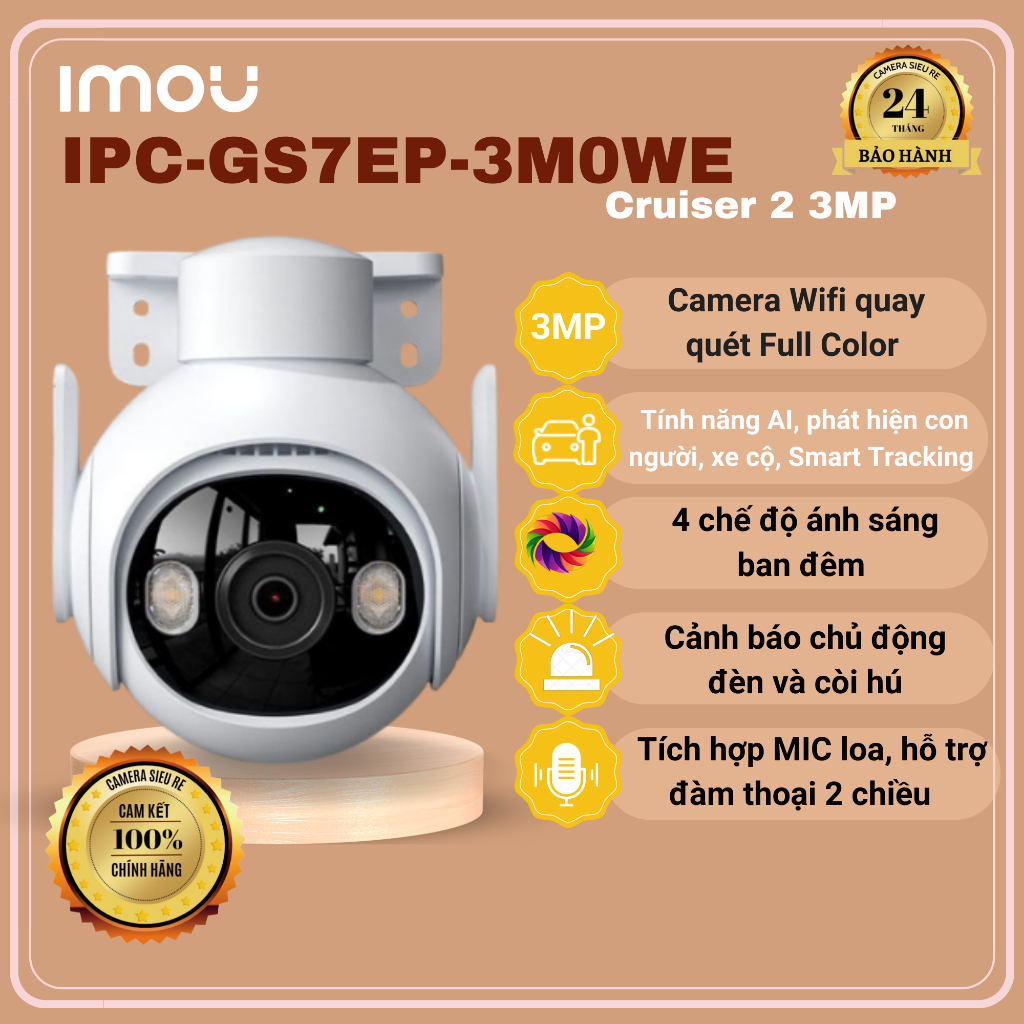 IMOU CRUISER 2 Outdoor Wifi Camera IPC-GS7EP-5M0WE 5MP/3MP Super Sharp ...