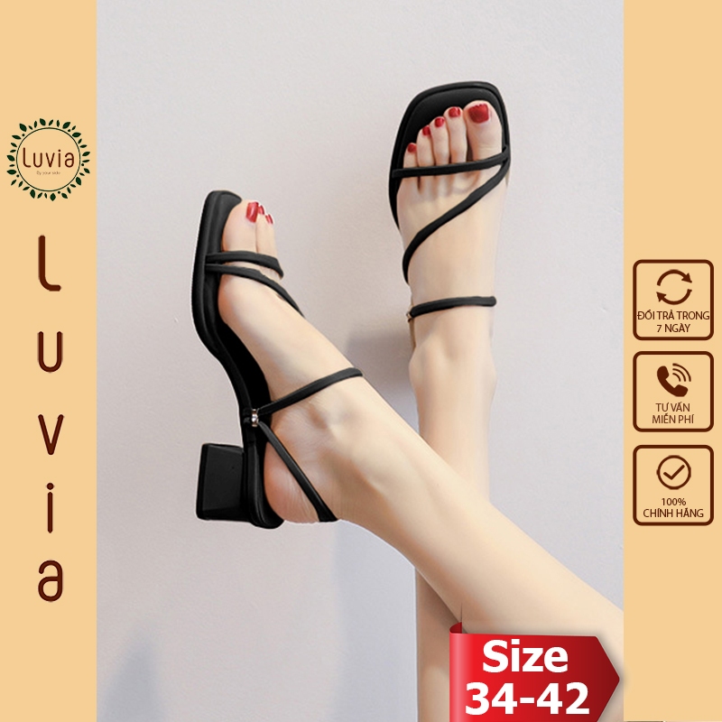 Luvia X103CG 4-inch high heels with thin straps, youthful and elegant ...