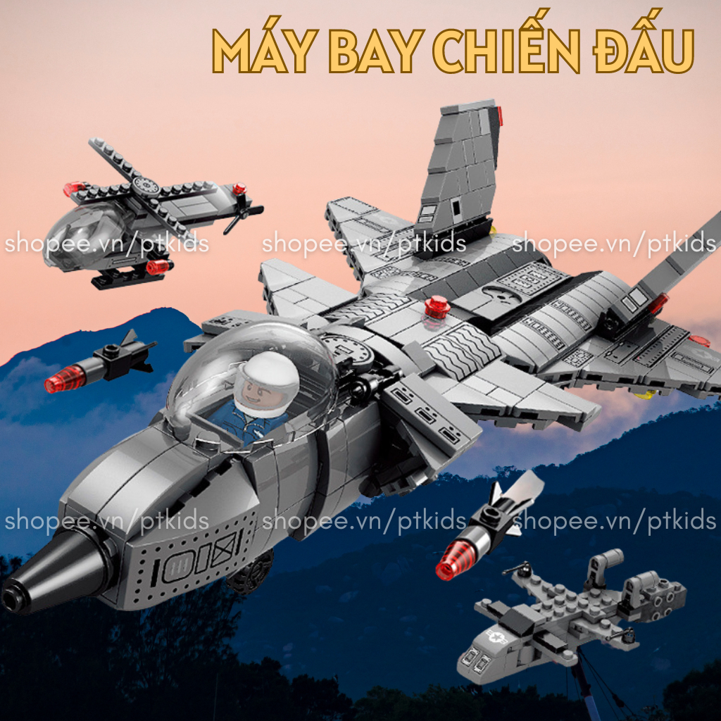 Lego assembly set for boys: lego fighter aircraft, helicopter | Shopee ...