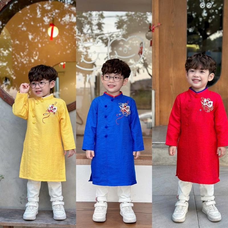 Soft tapta men's ao dai in 3 outstanding colors CNY 2025 with high ...