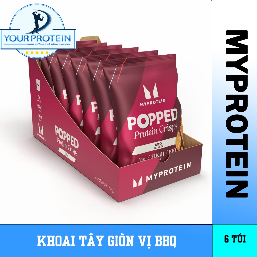Myprotein : POPPED Diet Potato Chips (1 Box of 6 Packs) | Shopee Singapore