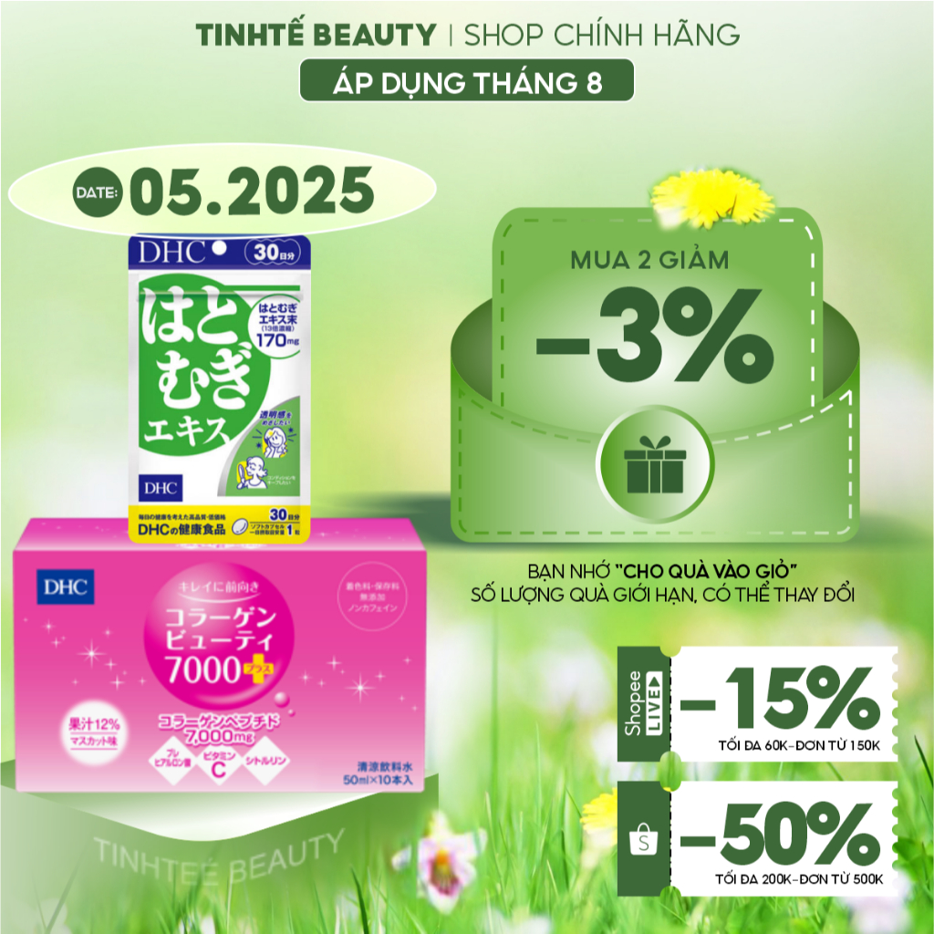 Dhc Collagen Beauty 7000 Plus Bright White Skin Care Combo 500ml and ...