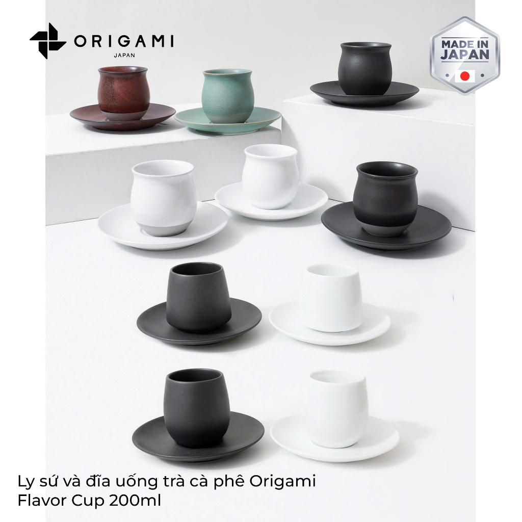 [Origami JAPAN] Volcano Origami Flavor Cup Ceramic Cup and Coffee Tea ...