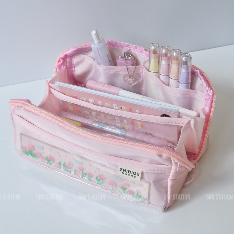 ZHIBIGE Umbrella Pen Bag with Many Compartments/ Transparent ...