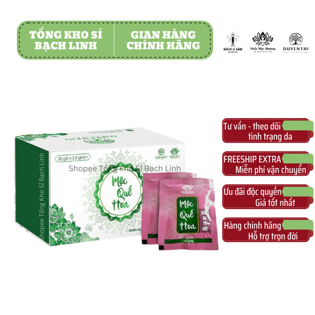 Moc Que Hoa Bach Y Ginseng Clears Heat and Reduces Acne Box of 30 packs ...