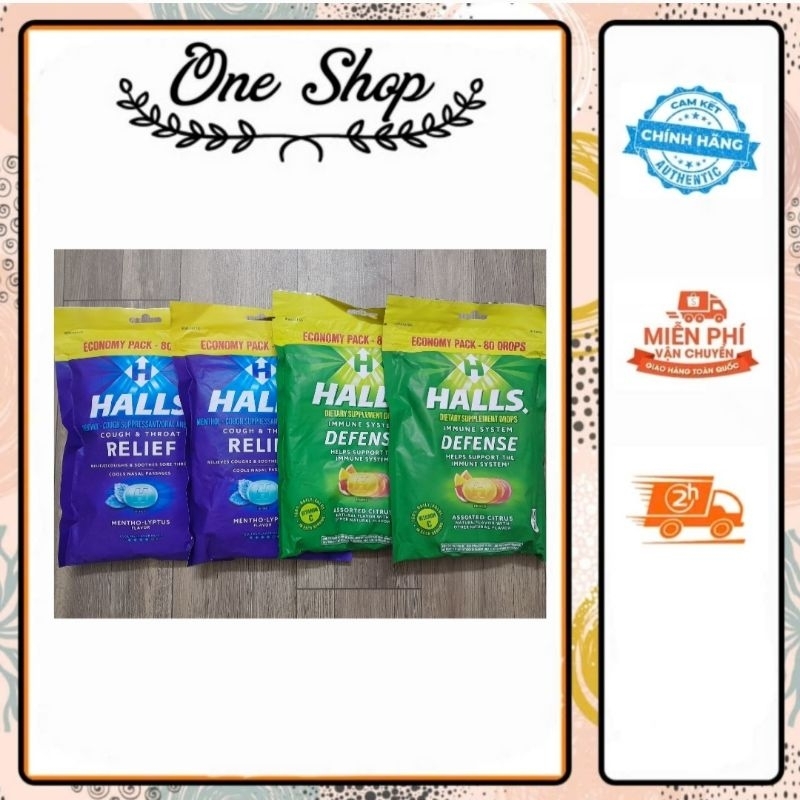 (Date October 2025) Halls lozenges with sugar in many flavors, bag of ...