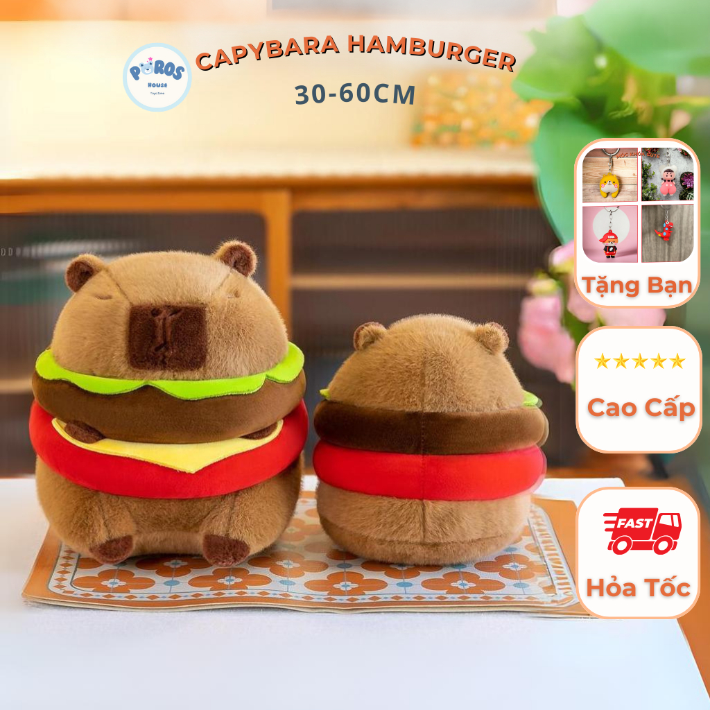Capybara Hamburger teddy bear, cute teddy bear, Hamburger capybara 30 ...