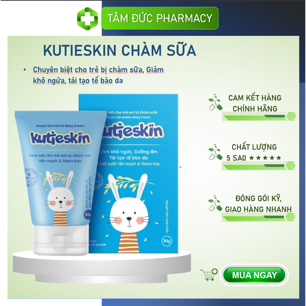 Kutieskin Milk Eczema Cream [30gr Tube] - For Babies [kutiskin ...