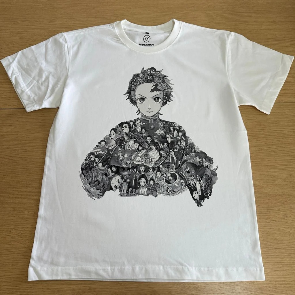 Tanjiro (Demon Slayer) T-shirt, colorless version, 100% cotton, two-way ...