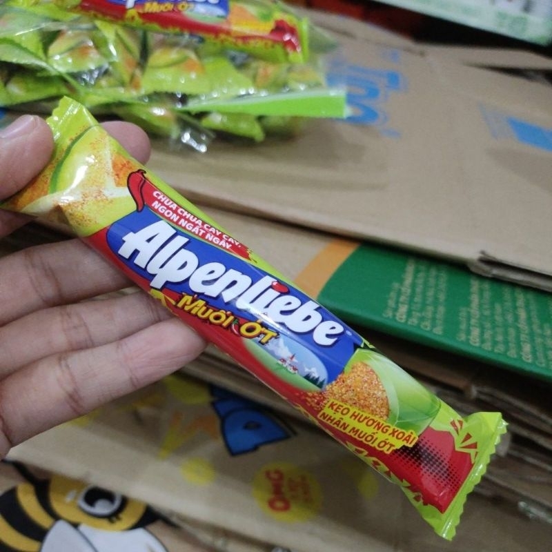 Alpenliebe candy bar with Mango flavor and salt and chili filling 26g ...